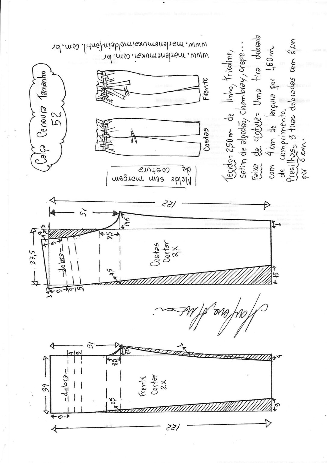 Calça clochard cenoura - Marlene Mukai